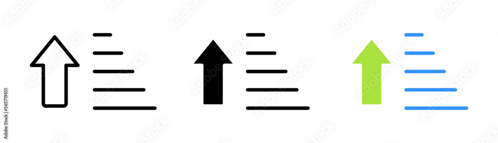 Arrow line icon. Analytics, list, alphabetical sorting, order ...