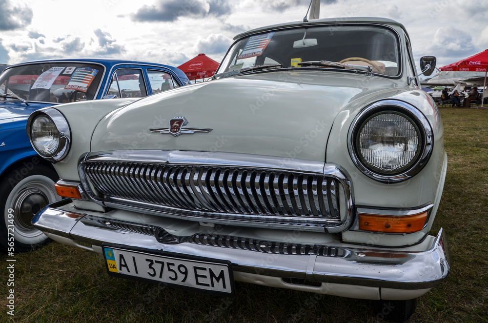 Soviet old vintage retro car GAZ Volga 21 at Old Car Land. About 900 ...