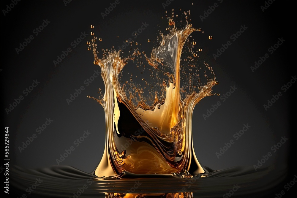 Liquid gold splash on black. Gold background as luxury glamor beauty ...