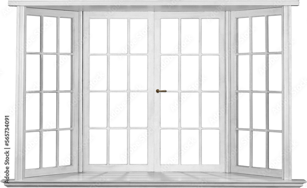 elegant template of a window in .transparent png, for a luxury house ...