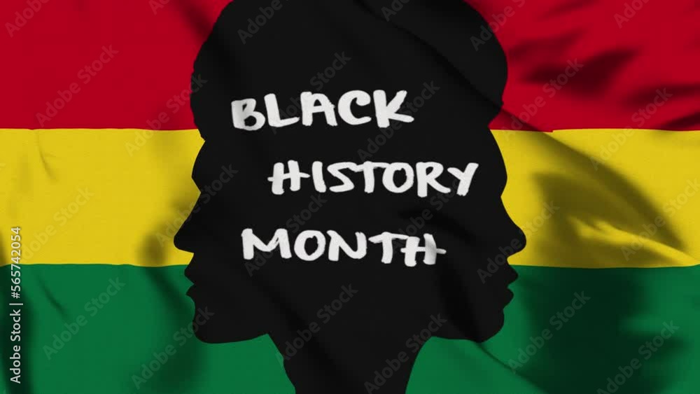 Black history month flag.pan-african flag colors.two African-American ...