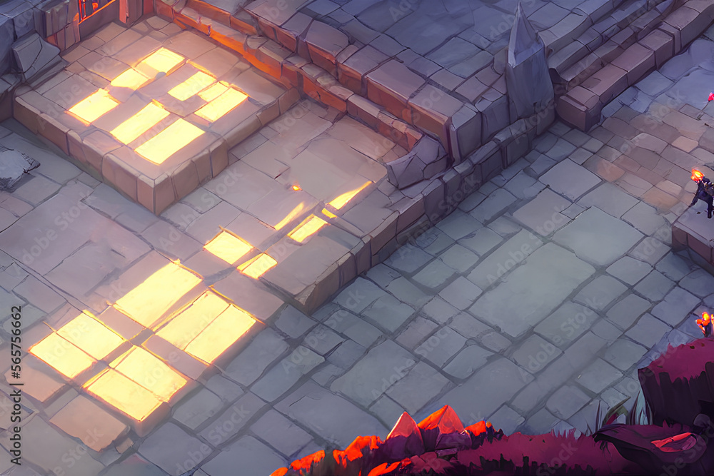 Battleground Field Map (Isometric) 10- Background for Level Design, RPG ...