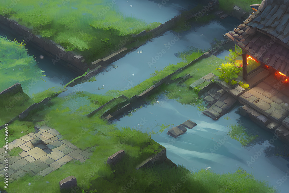 Battleground Field Map (Isometric) 06- Background for Level Design, RPG ...