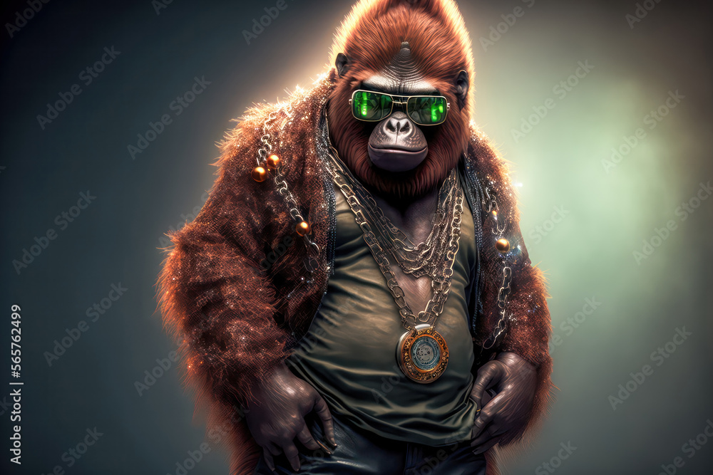 Animal Rapper Abstrakte Illustration Digital Art Hintergrund Background ...