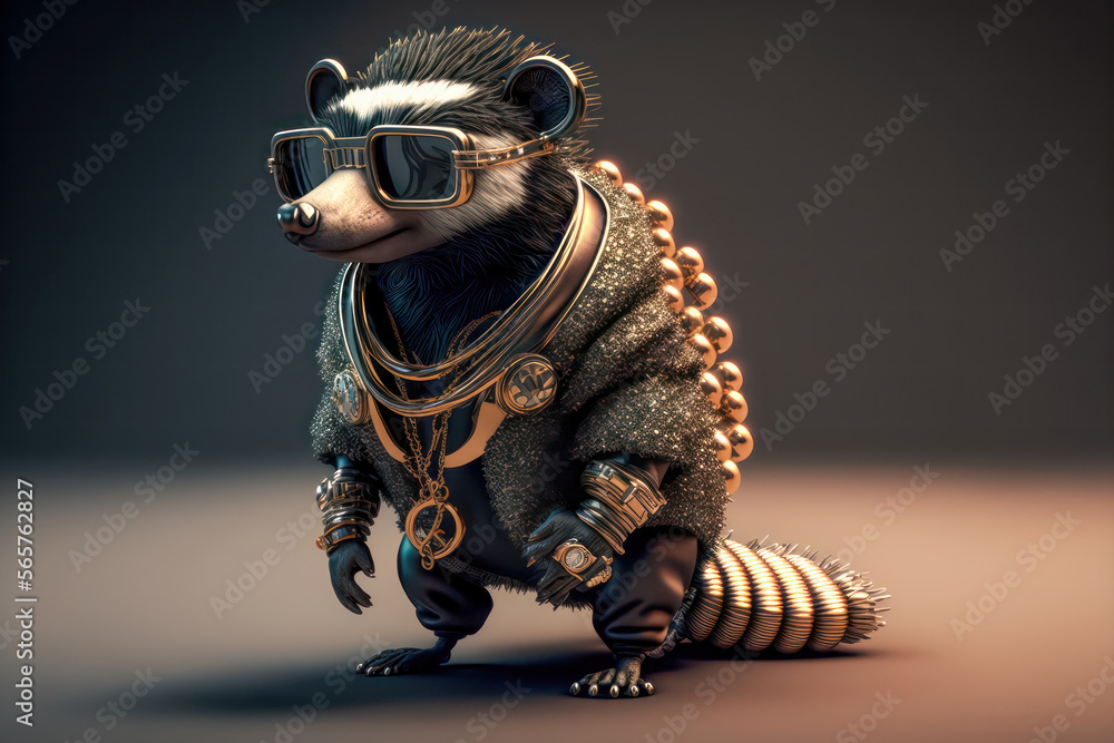 Animal Rapper Abstrakte Illustration Digital Art Hintergrund Background ...