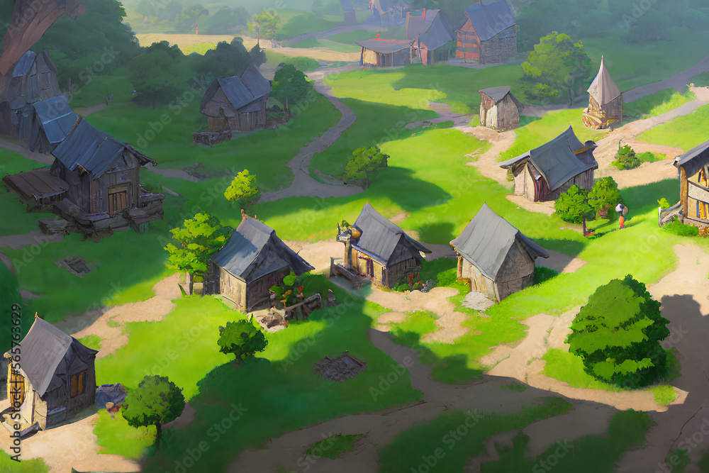 Medieval Village Cluster 03- Background for Level Design, RPG and Indie ...
