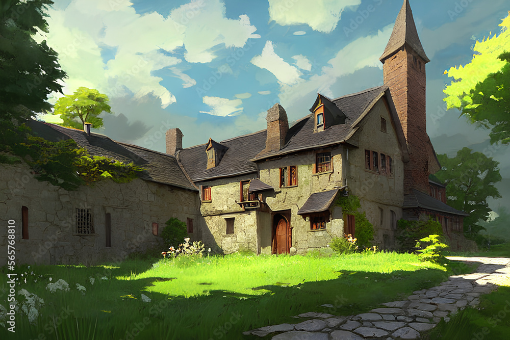 Medieval House 09- Background for Level Design, RPG and Indie Games (AI ...