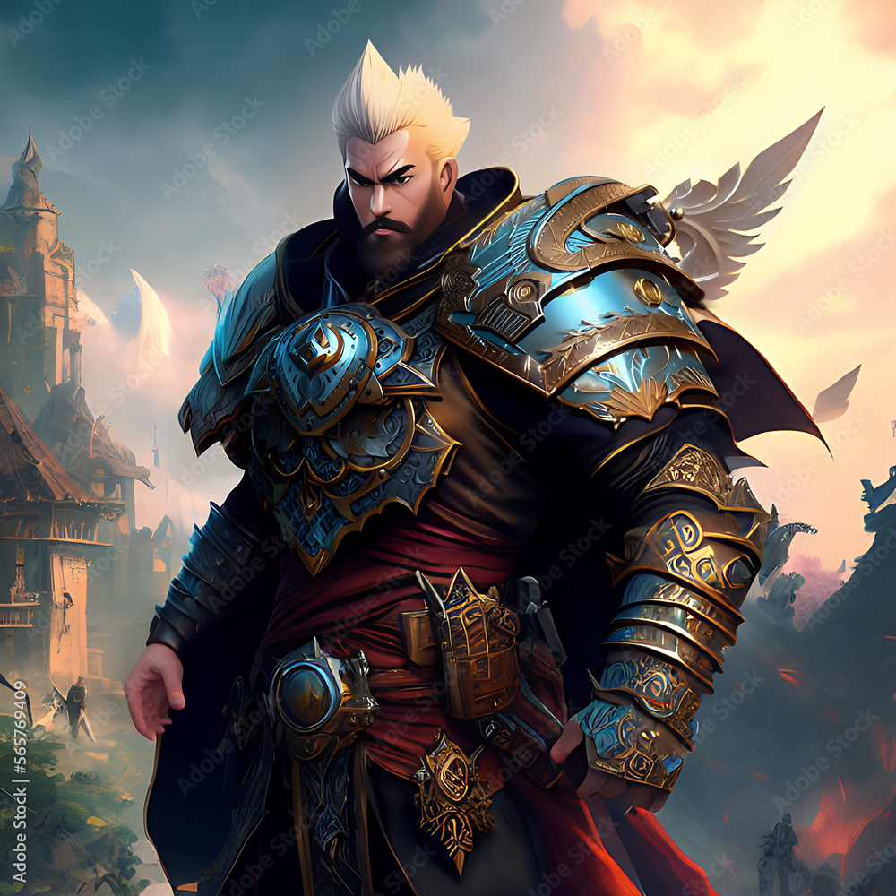 Action RPG, Video Game concept art generative ai Stock Illustration ...