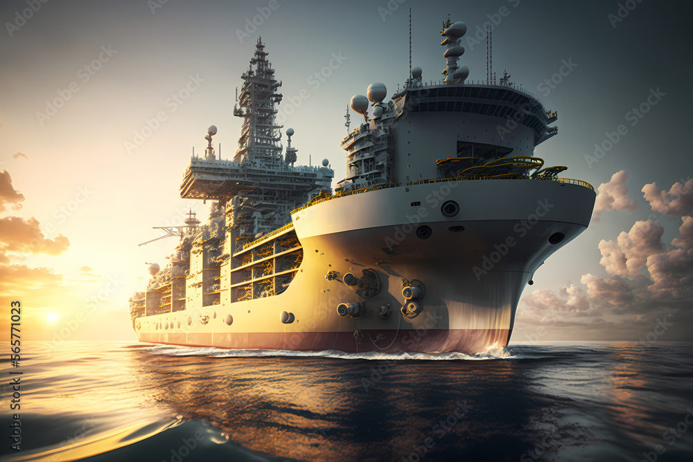 Mobile ship floating power plant from oil, gas and nuclear fuel ...