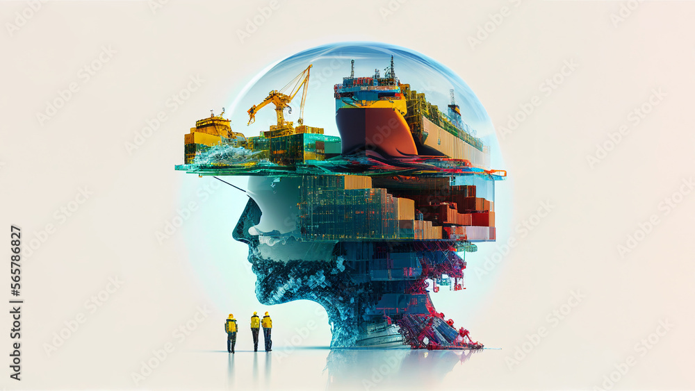 Future of Container ship loading and unloading, Cargo construction ...