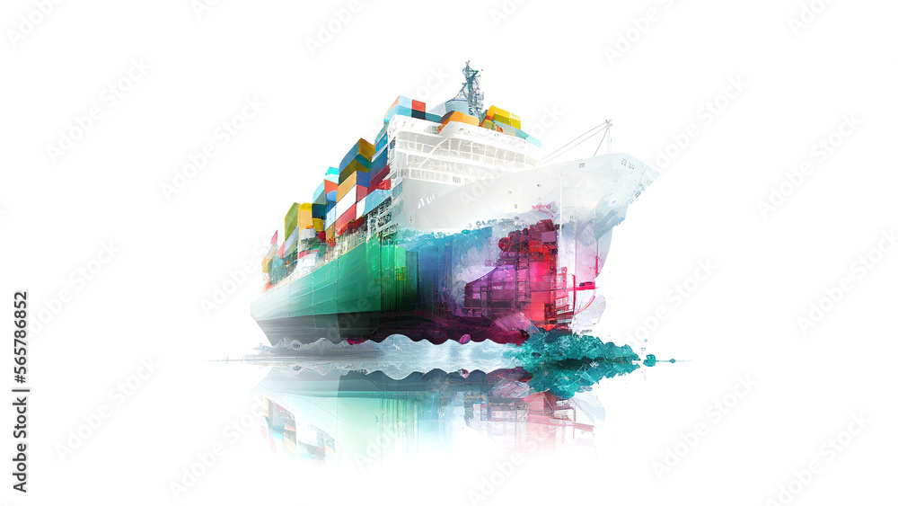 Future New model of Container ship loading and unloading, Cargo construction engineering the ...