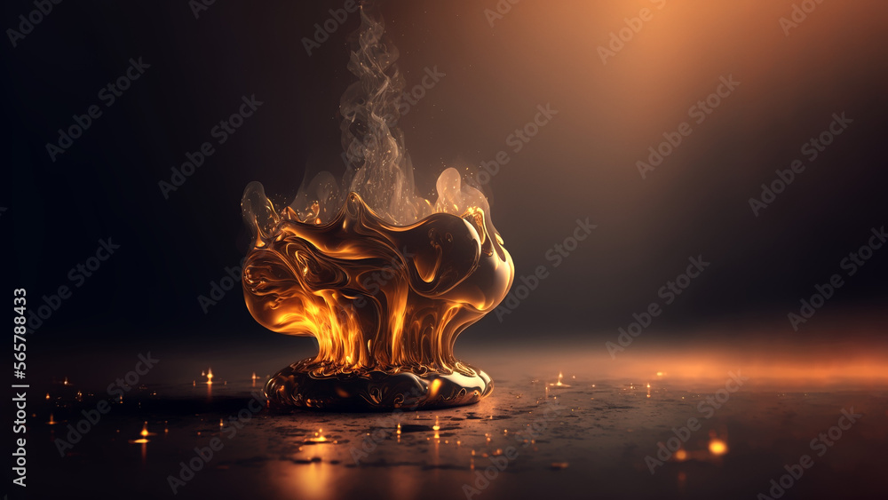 low-speed detonation of golden honey, ultra HD wallpaper, Generative AI ...