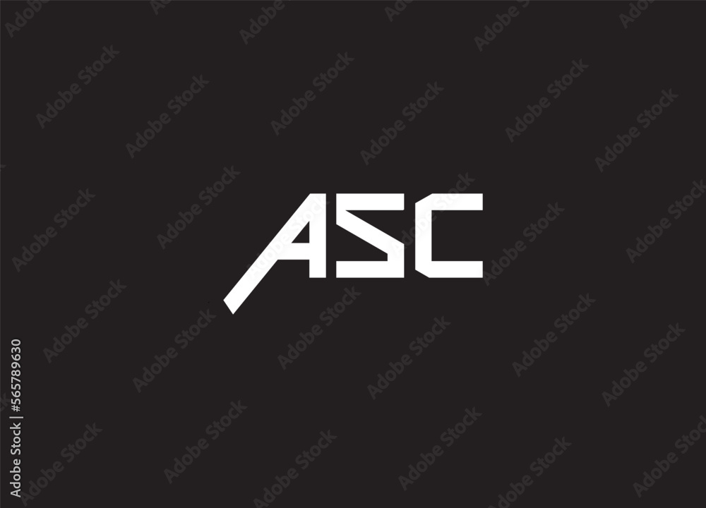 ASC logo initial letter template design เวกเตอร์สต็อก | Adobe Stock