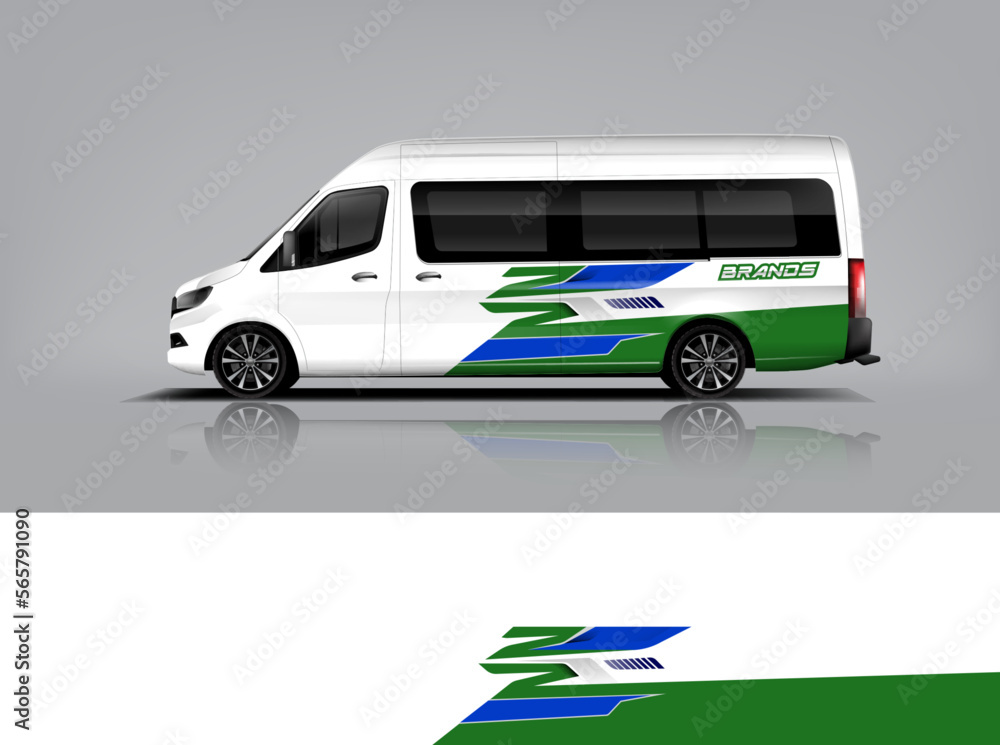 Car decal design vector. Graphic abstract stripe racing background kit ...