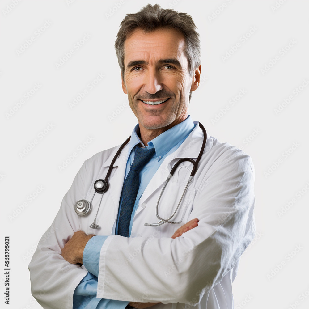 Portrait of a beautiful doctor in front of a screen (AI Generated ...