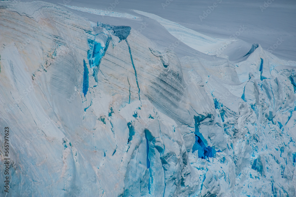 Thick layered blue ice sheet and glaciers Stock Photo | Adobe Stock