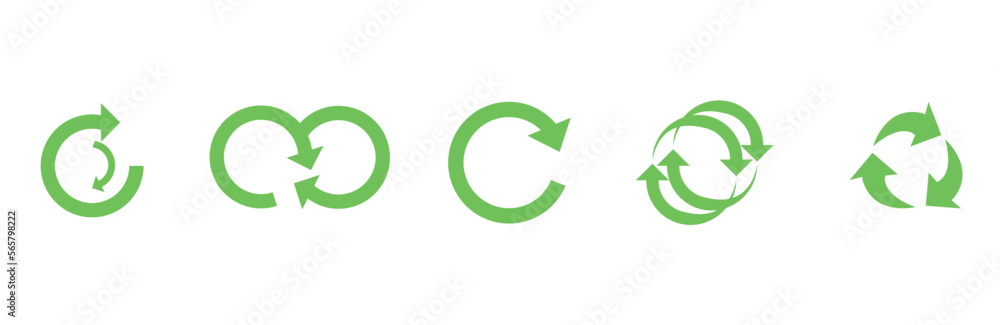 Circle arrows icon. rewind or forward symbol. Arrow rotation, reload ...