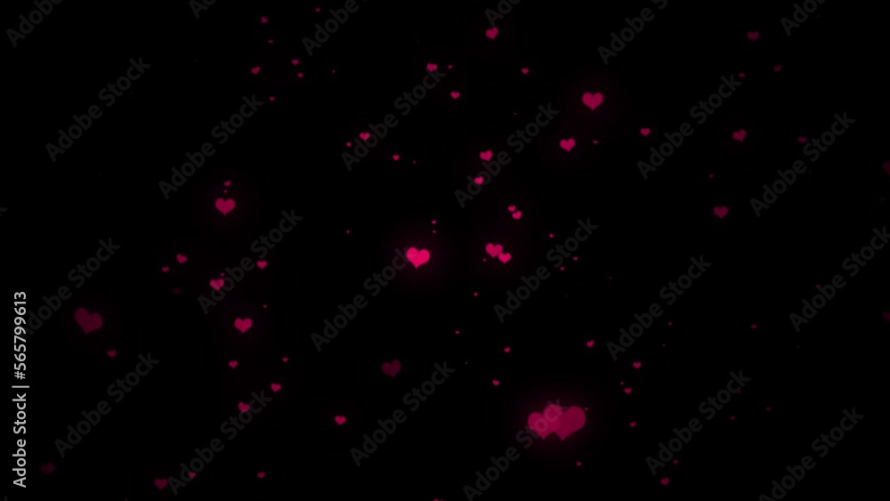 heart particle background | New Heart Black Screen Effect Templates ...