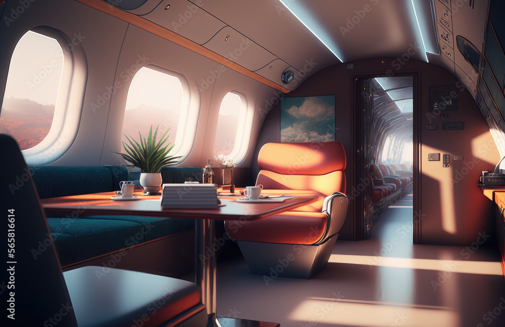 the first class cabin Stock Illustration | Adobe Stock