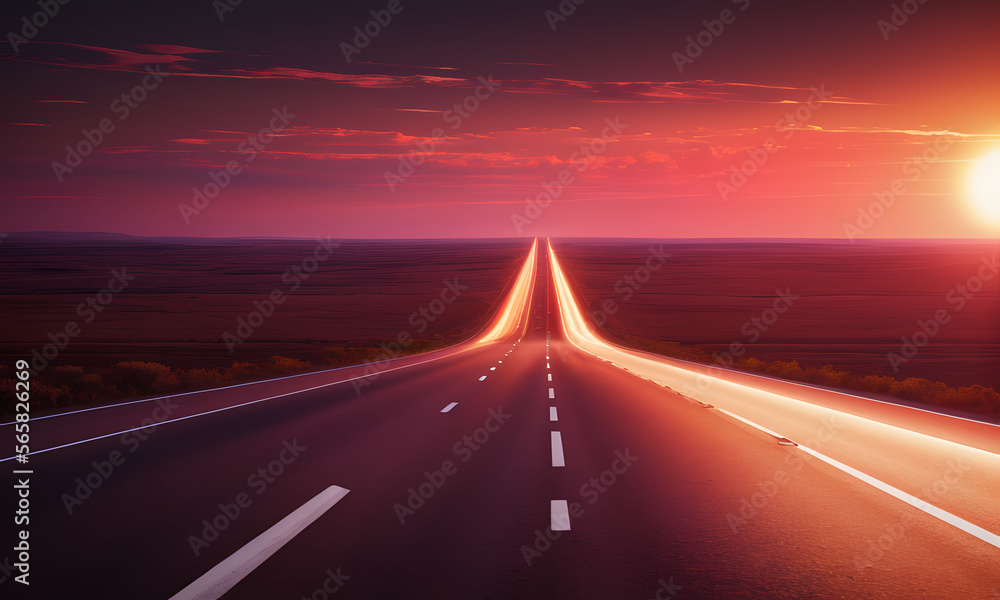 Ultrawide highway with golden ratio style 4K sides are prairies light ...