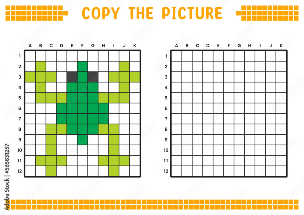 Copy the picture, complete the grid image. Educational worksheets ...