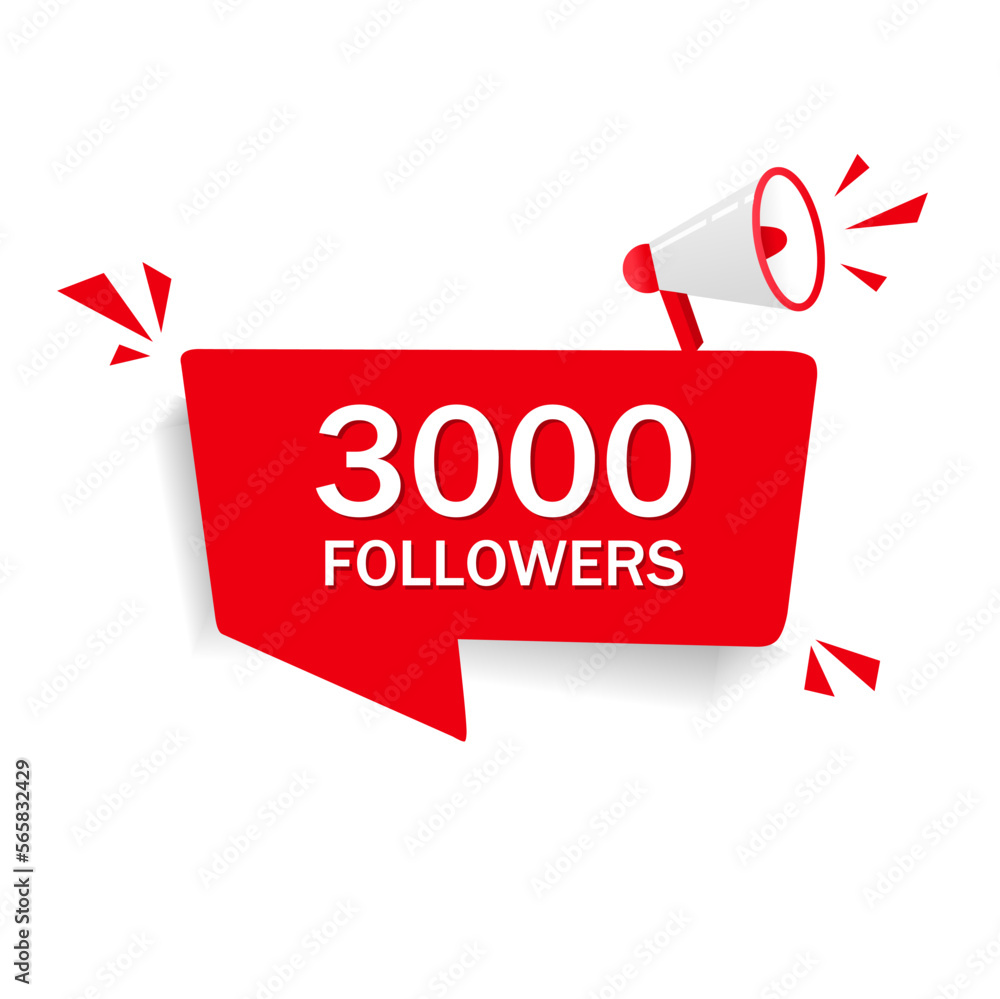 3000 followers design for social media post design template. Thank you ...