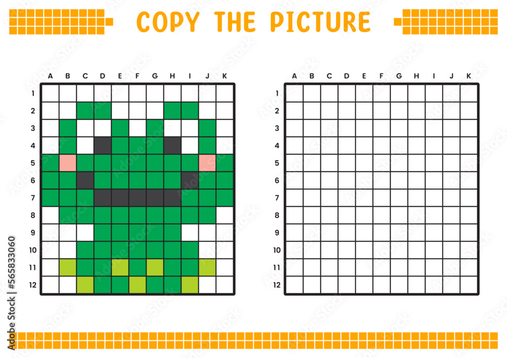 Vetor de Copy the picture, complete the grid image. Educational ...