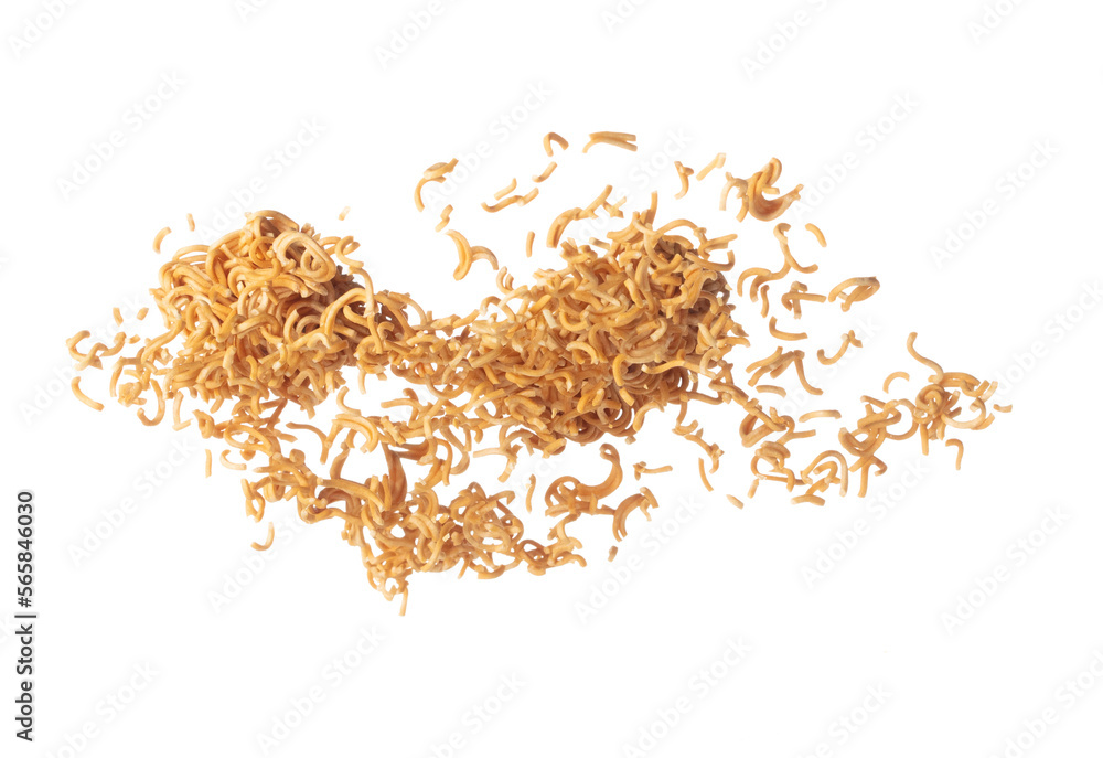 Instant Noodle fly explosion, yellow instant noodle float explode ...