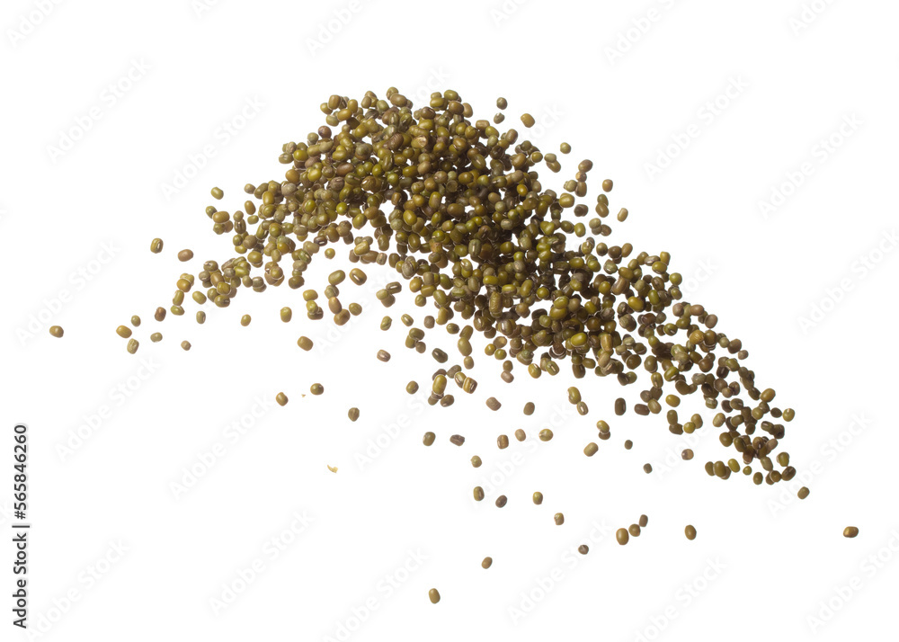 Green mung beans fall down explosion, green mung bean float explode ...