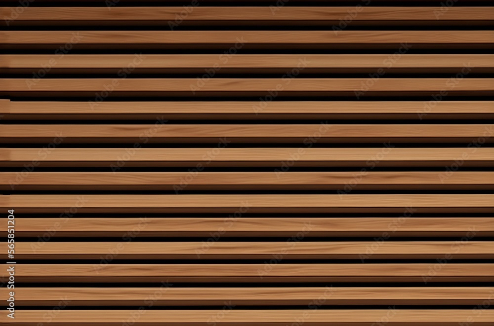 Texture of wood lath wall background. Seamless pattern of modern wall ...