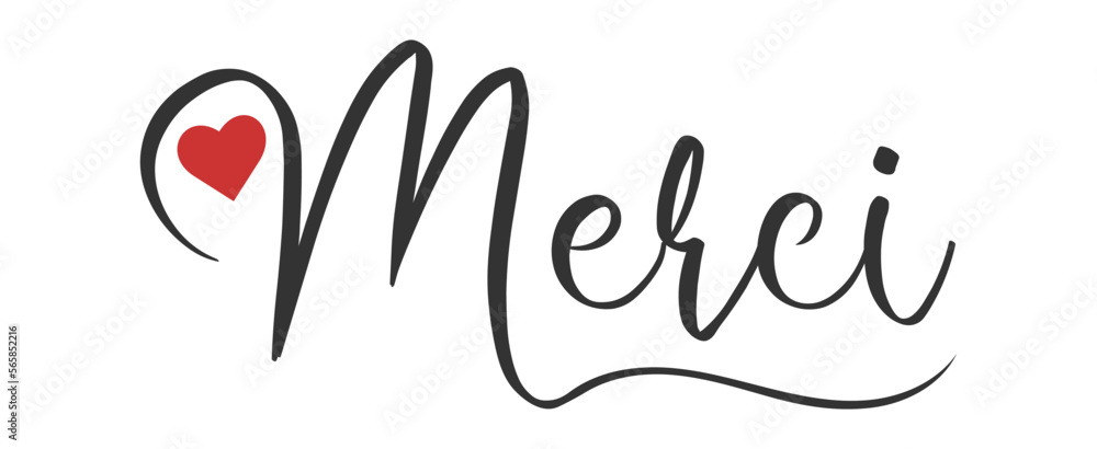 Merci sign icon. Customer service symbol. vector thank you handwritten ...