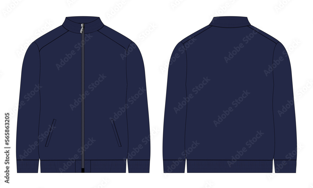 Long sleeve zipper with pocket tracksuits jacket sweatshirt technical ...