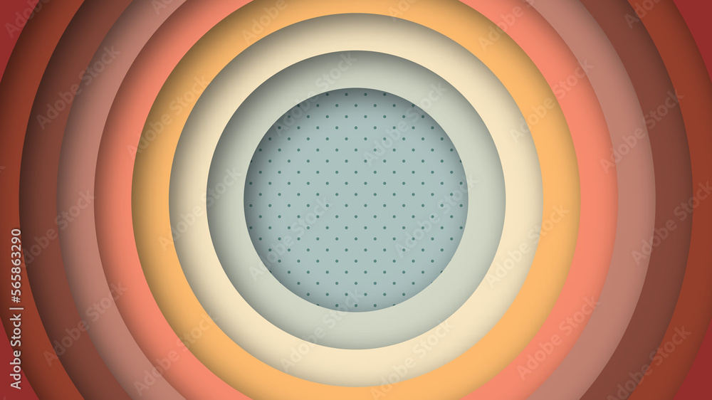 Abstract 1970s 1960s and 1950s background design in the form of circles ...