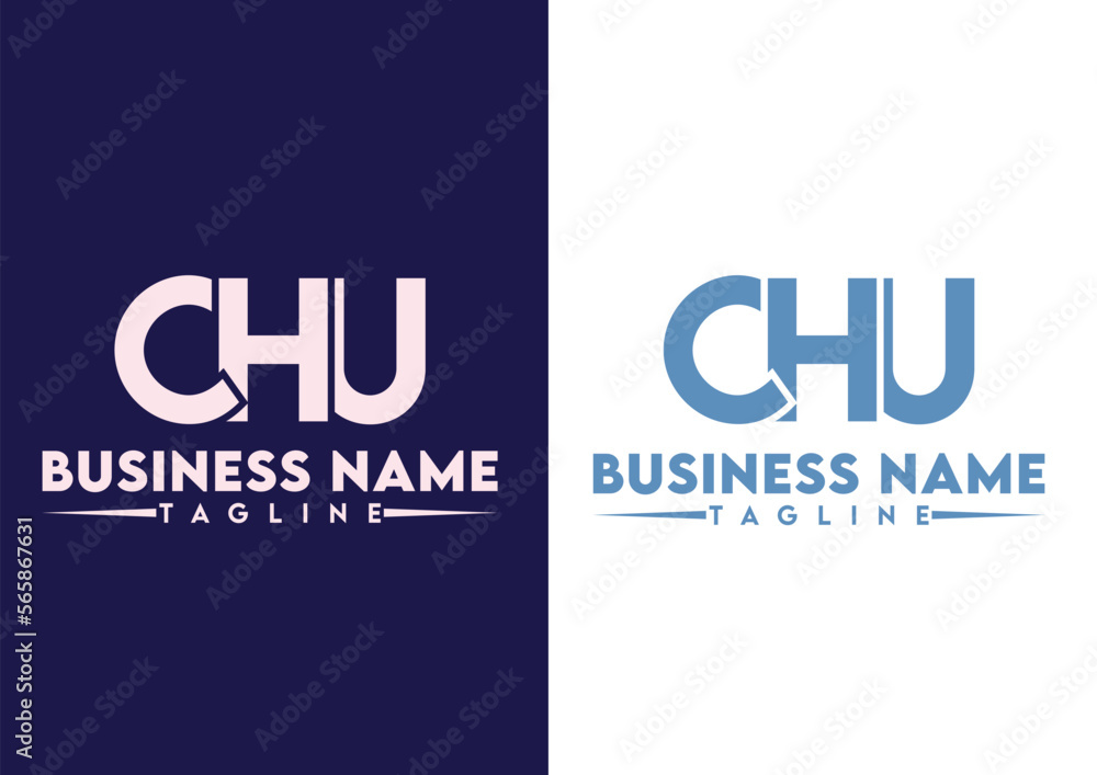Letter CHU logo design vector template, CHU logo Stock Vector | Adobe Stock