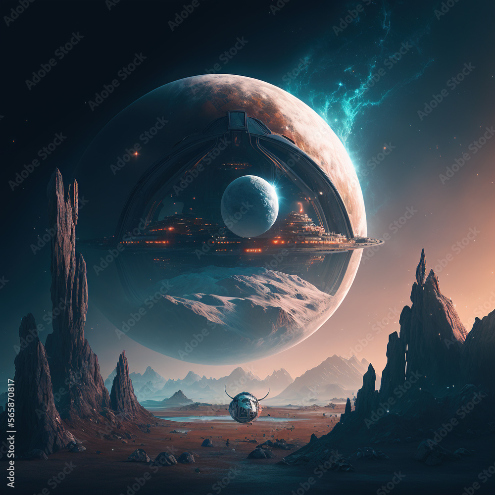 Atmosphere on extraterrestrial planets as background idea for sci-fi ...
