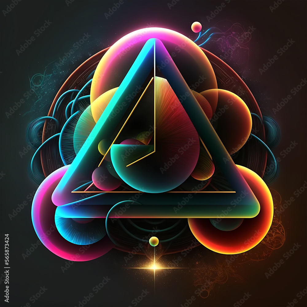 Pyramids & Triangles "My AI Générative Exploration of Geometry, Light ...