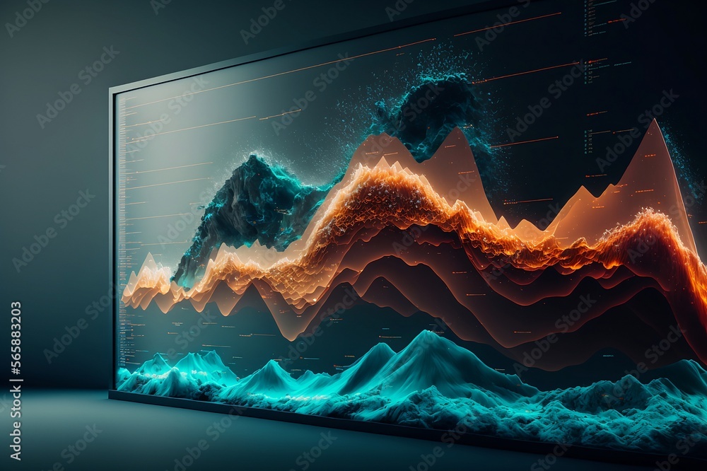 Data Analysis Concept: Numerous Charts and Graphs, with Reflective ...