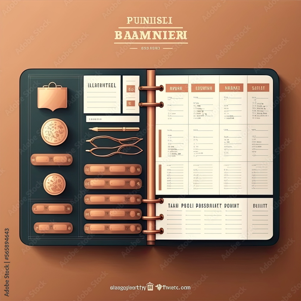 budget planner blank template vector, Made by AI,Artificial ...