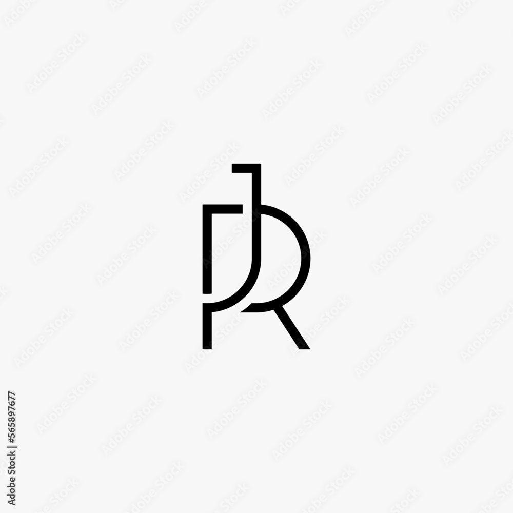JR logo vector icon illustration Stock Vector | Adobe Stock