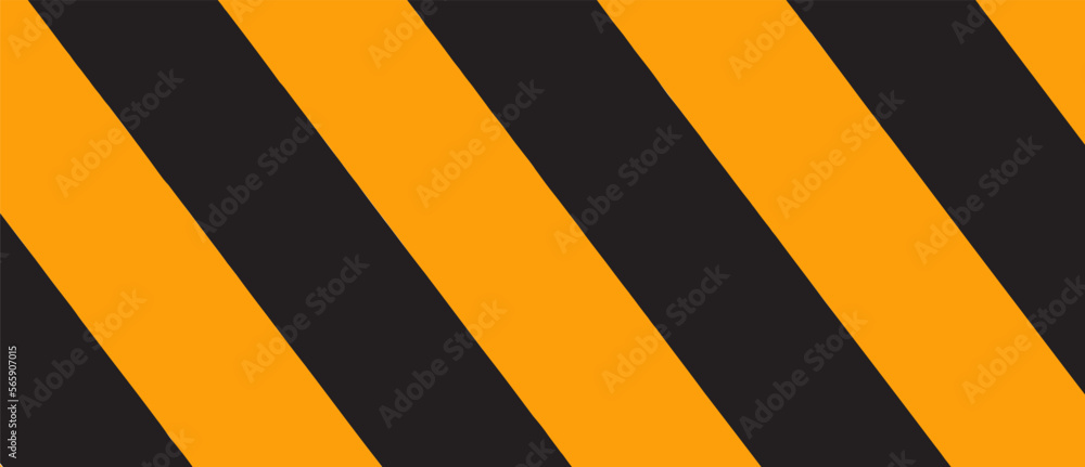 Diagonal stripes background. Orange and black lines pattern for road ...