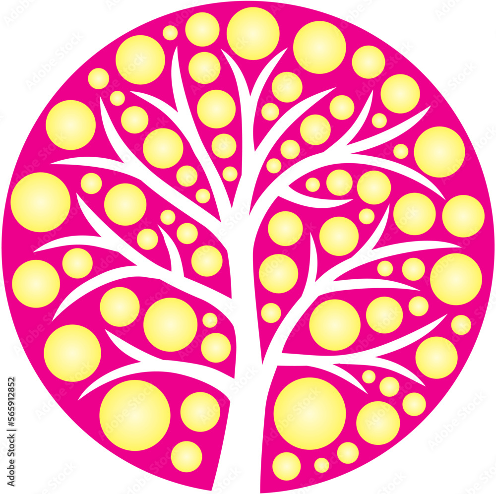 Tree of life. Spiritual and ecological sign. Symbol of different ...