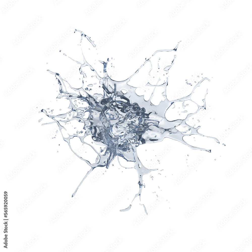 Water splash isolated transparent background 3d rendering Stock ...