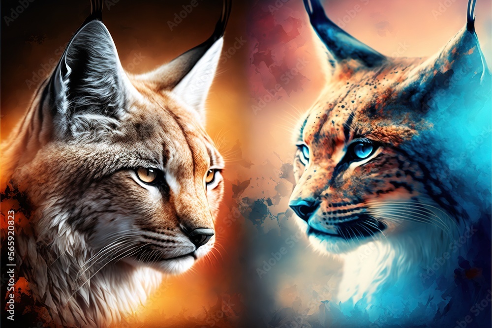 a couple of animals that are next to each other in a picture of a fox ...