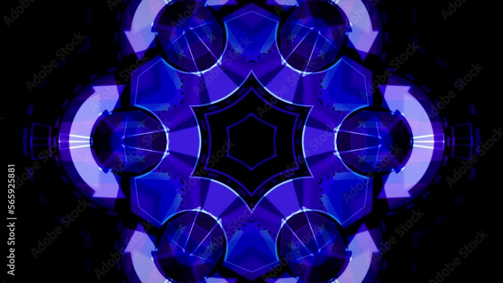 Abstract graphics, video loop. Energetic, 3D shapes motion background ...