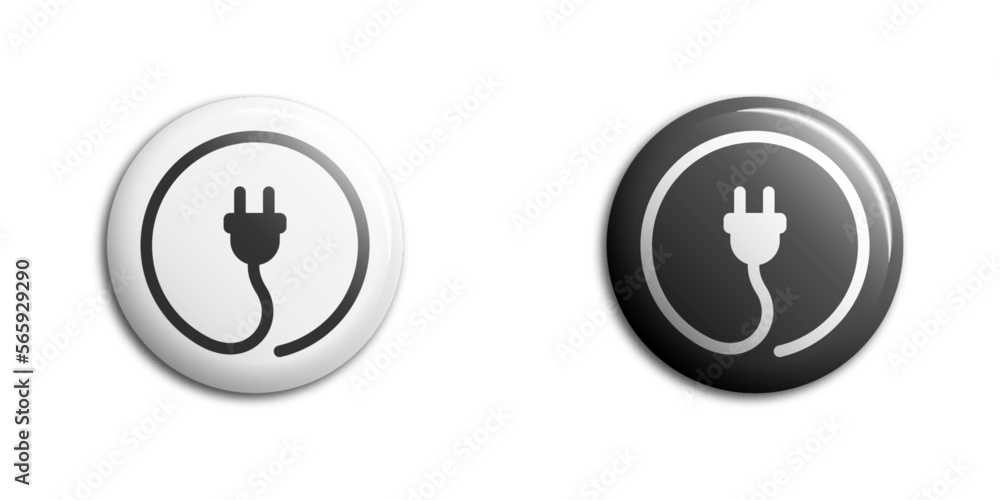 Plug-in, electrical icon Plug electric cable wire logo. Vector ...