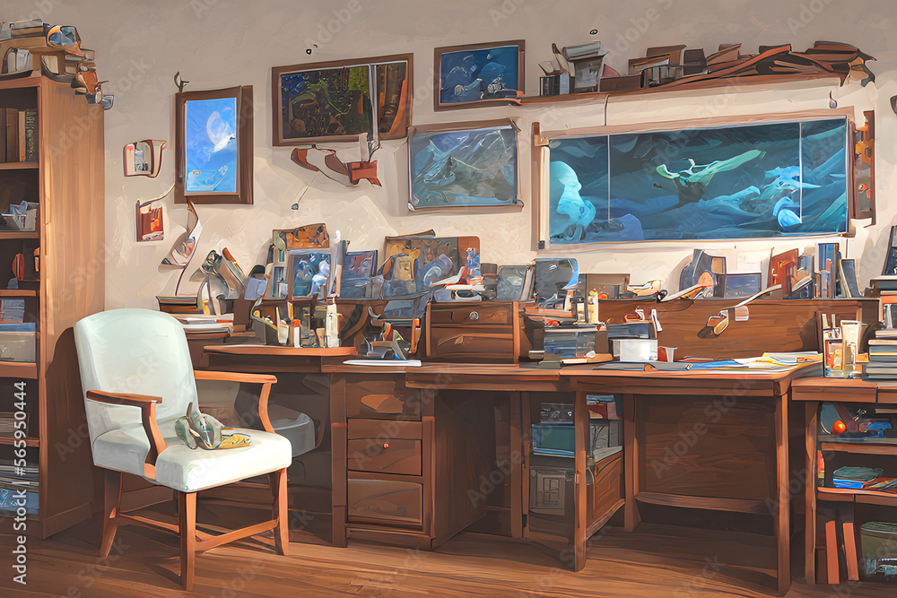 Wizard's Room With Ancient Artifacts 10- Background for Level Design ...