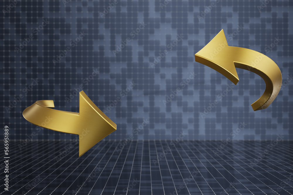 concept of return, charge, rotation, recycling on an abstract ...