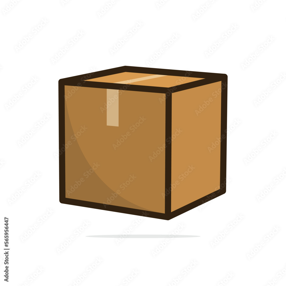 Cardboard Boxes side View vector illustration. Business and cargo ...