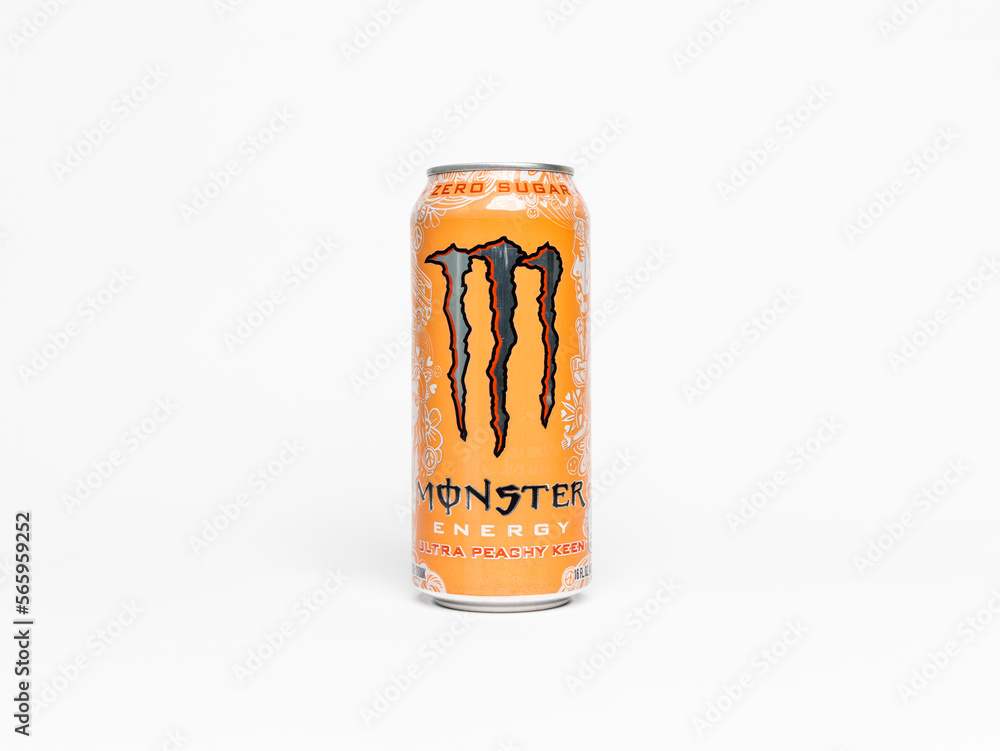 DRESDEN, GERMANY - 26. January 2023: Monster Energy Ultra Peachy Keen ...