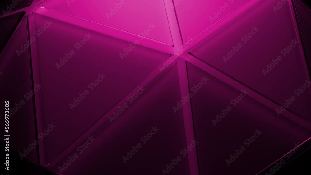 Rotating 3d figure with triangular parts. Design. 3D figure rotates in ...